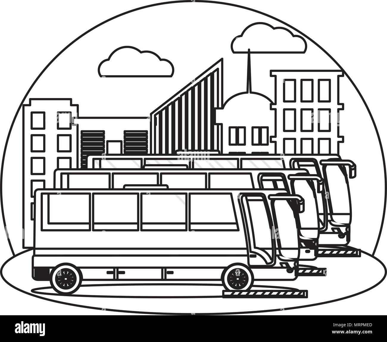 line side buses city passenger transport Stock Vector Image & Art - Alamy