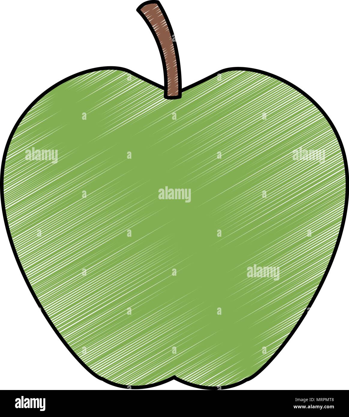 Apple fruit isolated scribble Stock Vector Image & Art - Alamy