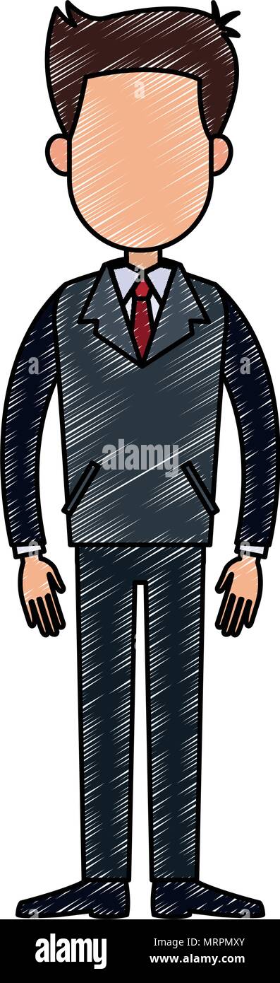 Executive businessman cartoon scribble Stock Vector Image & Art - Alamy