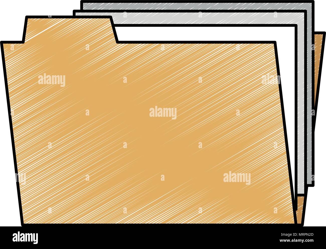 Folder with documents scribble Stock Vector Image & Art - Alamy