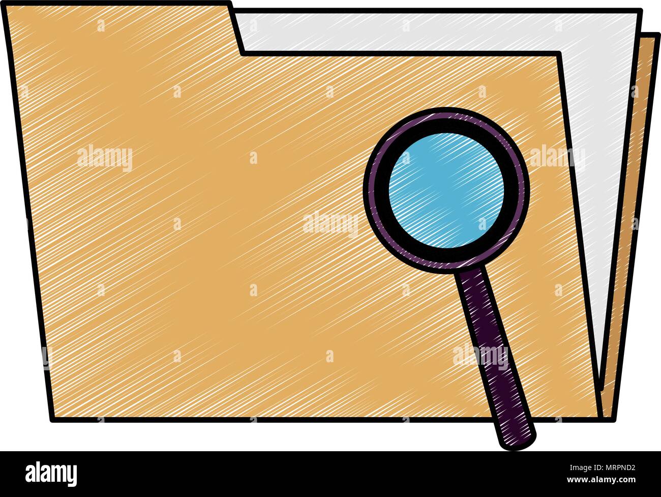 Folder with documents scribble Stock Vector Image & Art - Alamy