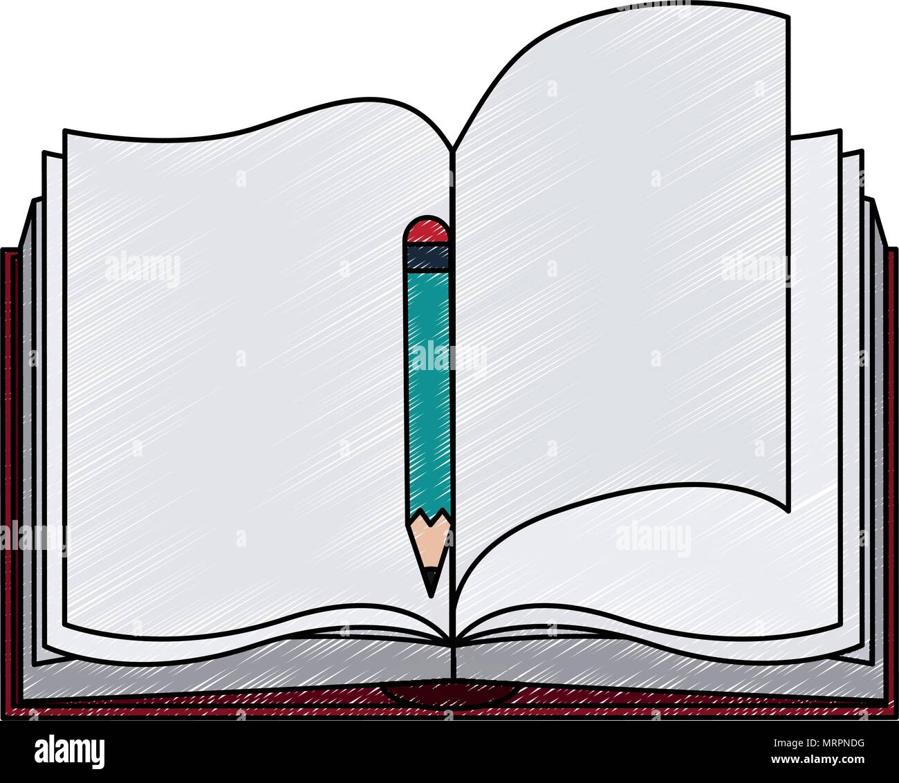 Book pencil scribble Stock Vector Images - Alamy