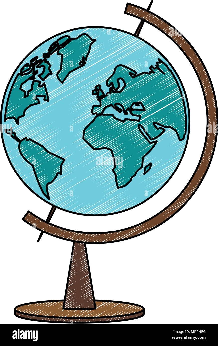 World globe symbol scribble Stock Vector Image & Art - Alamy