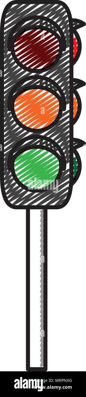 doodle traffic light safety transport object Stock Vector Image & Art ...