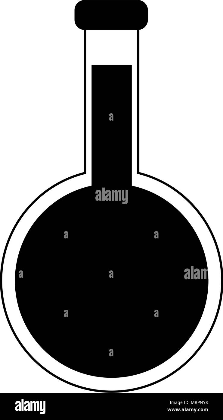 Flask lab symbol in black and white Stock Vector Image & Art - Alamy