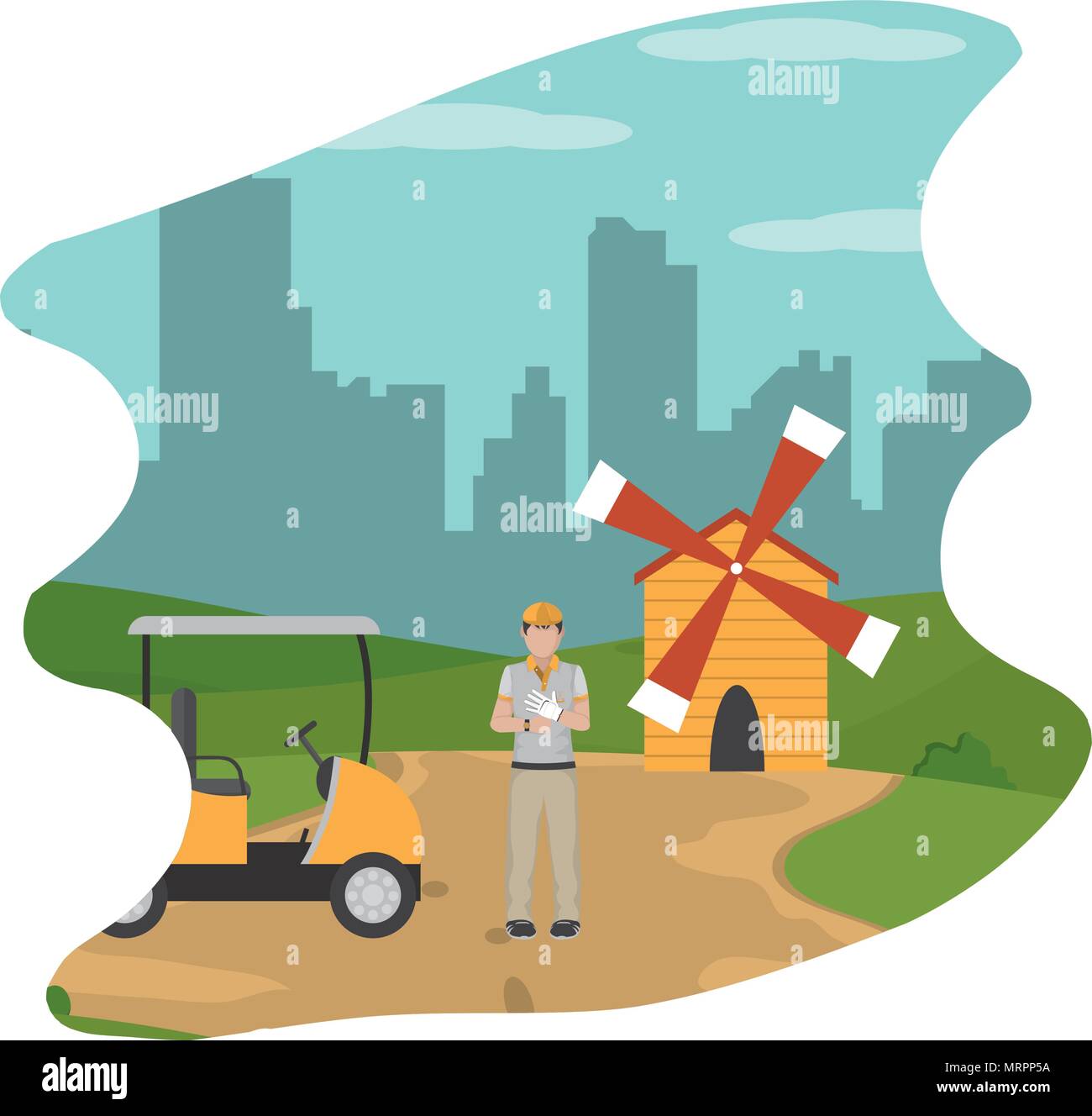 Mini Golf Windmill Clipart