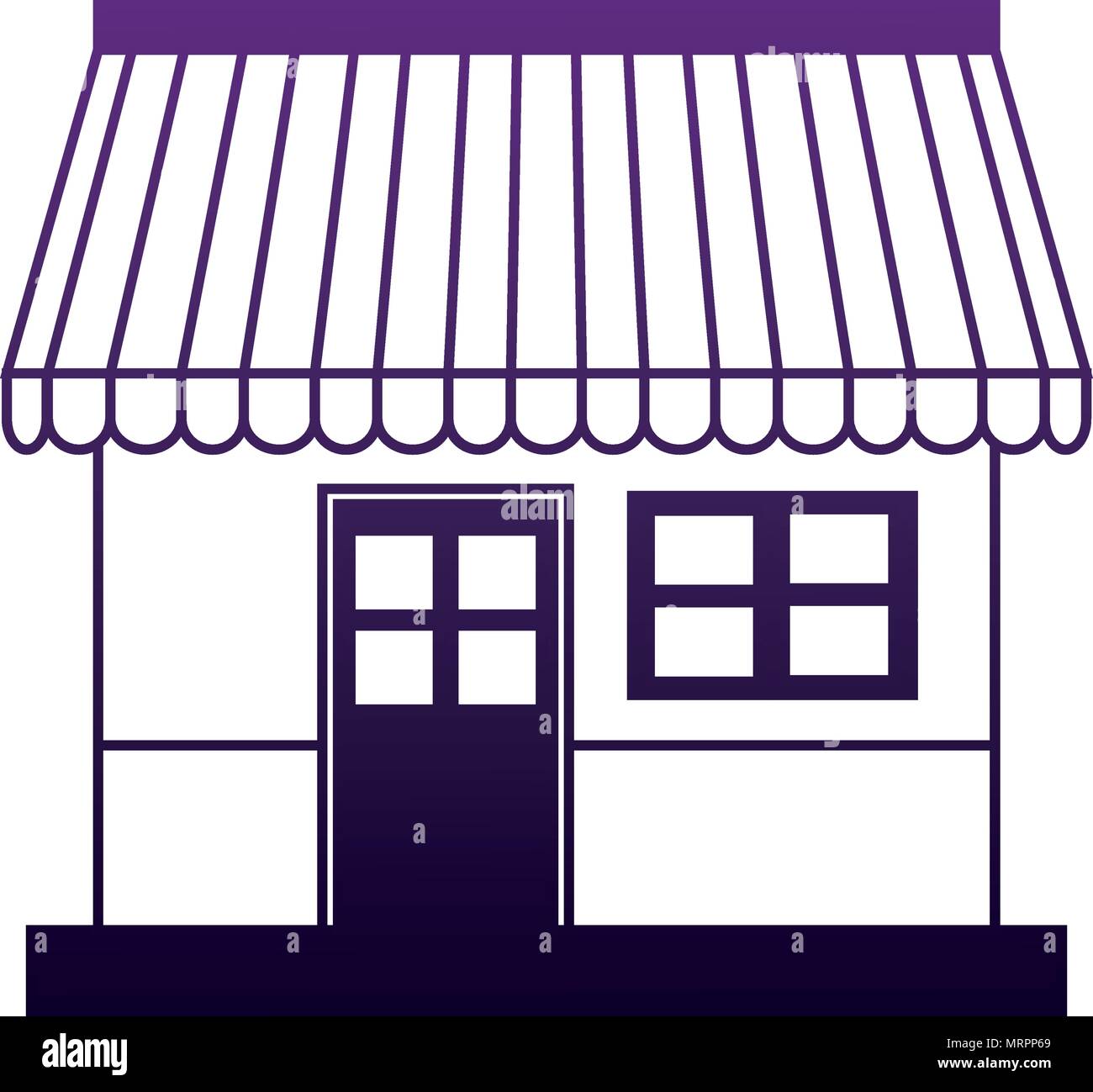 Shop front with purple door Stock Vector Images - Alamy