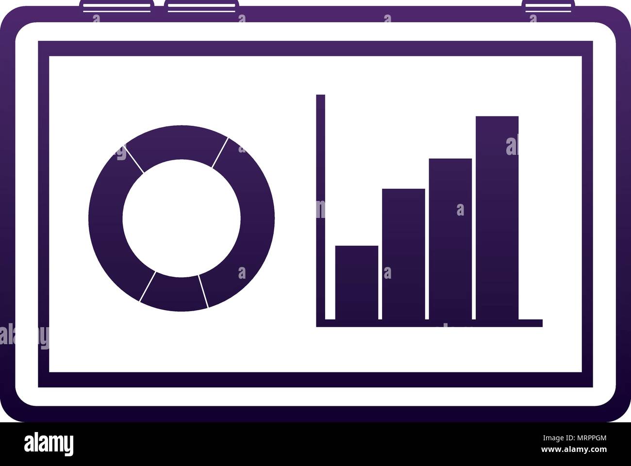 Statistics in tablet in purple lines Stock Vector Image & Art - Alamy