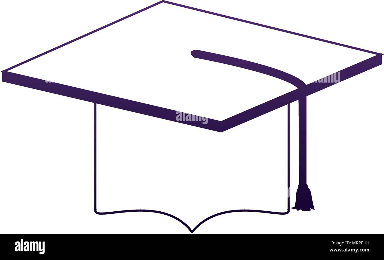 Graduation cap isolated in purple lines Stock Vector Image & Art - Alamy