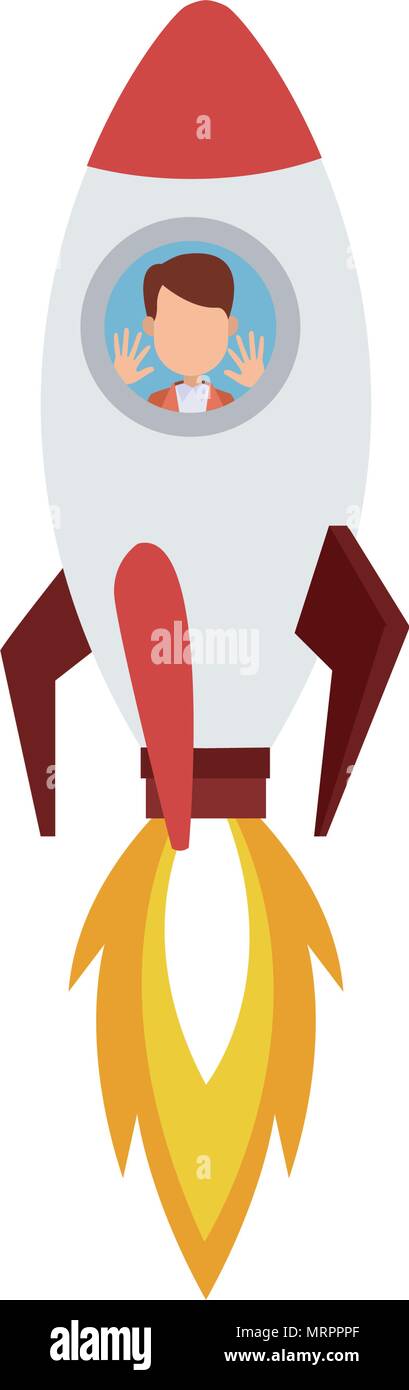 Businessman inside rocket Stock Vector Image & Art - Alamy
