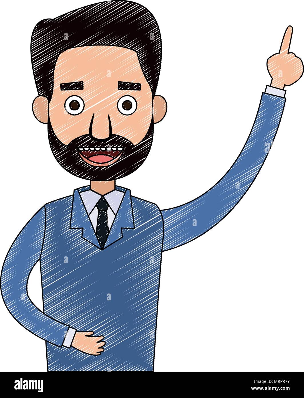 Politician waving cartoon scribble Stock Vector Image & Art - Alamy