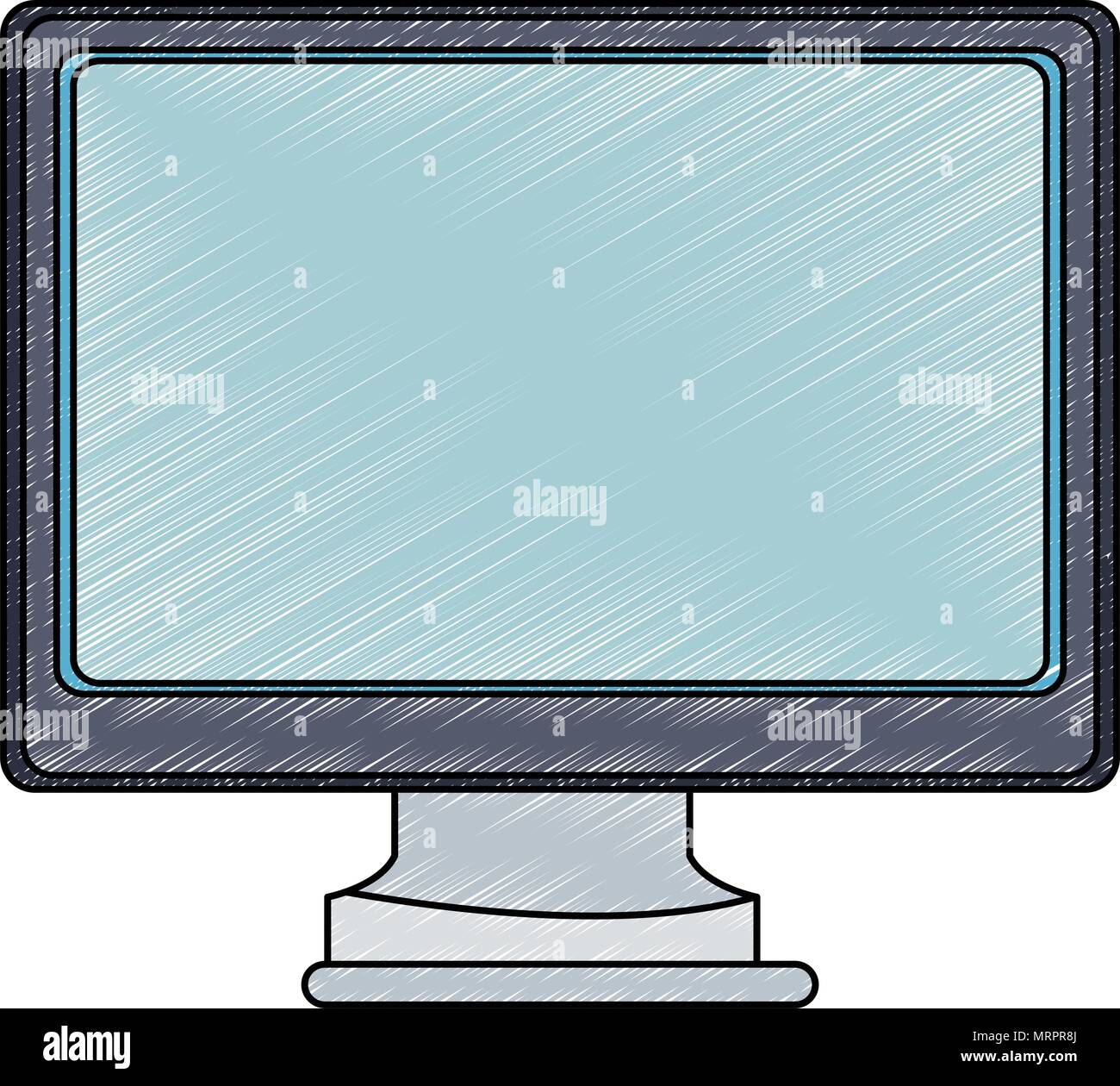 Computer screen technology scribble Stock Vector Image & Art - Alamy