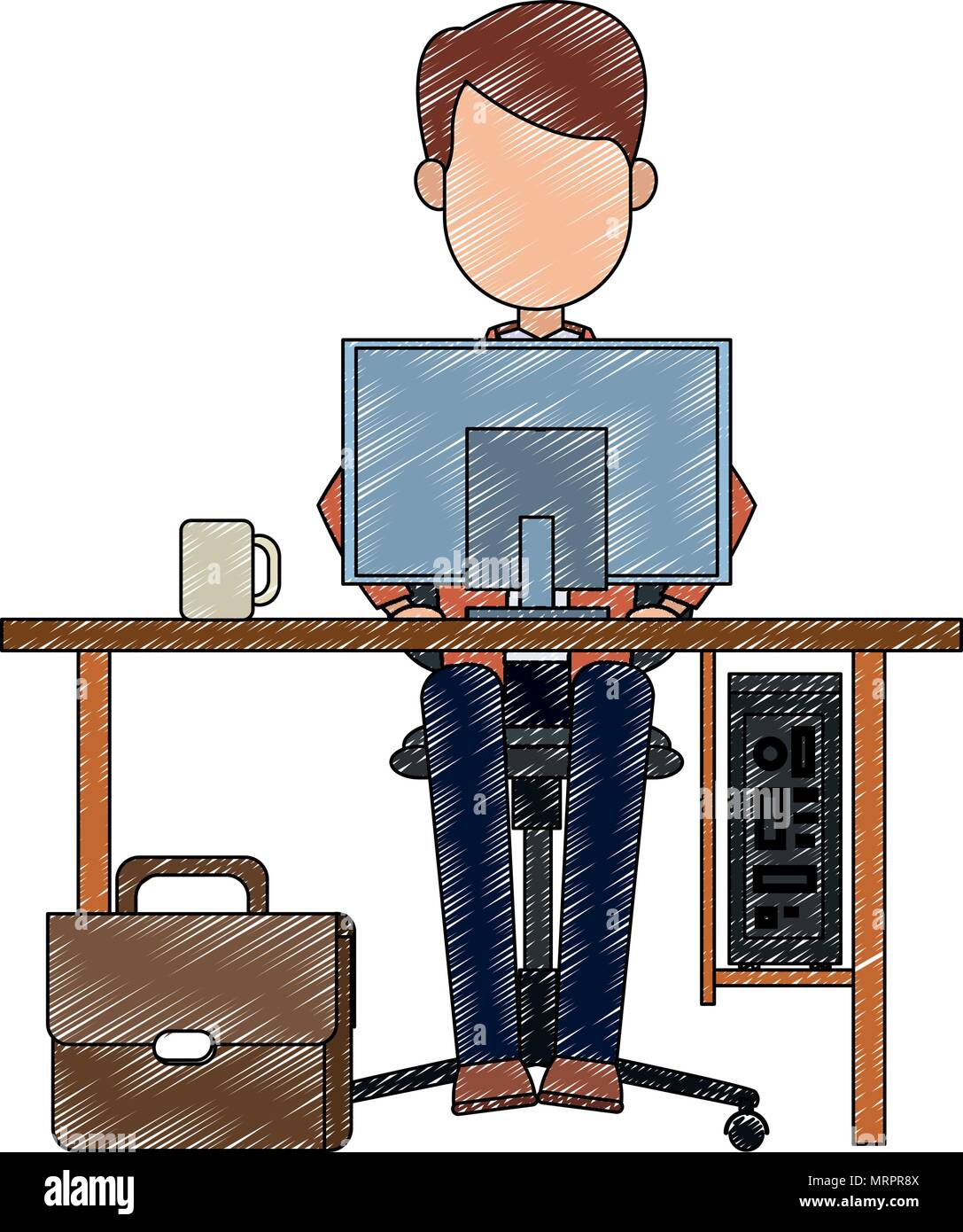 Media working room in Stock Vector Images - Alamy