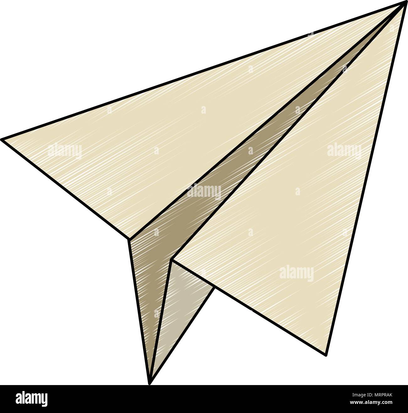 Paper plane cartoon scribble Stock Vector Image & Art - Alamy