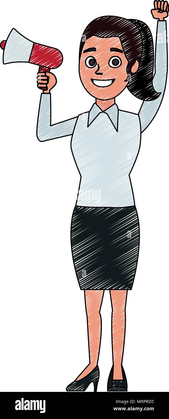 Politician speaking bullhorn hi-res stock photography and images - Alamy