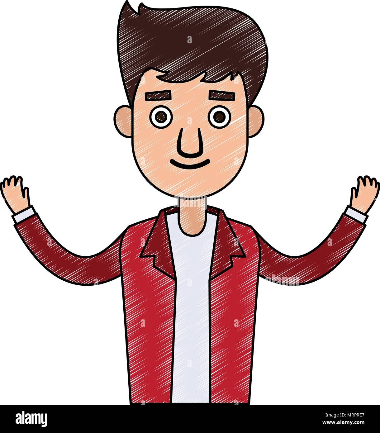 Young man cartoon scribble Stock Vector Image & Art - Alamy
