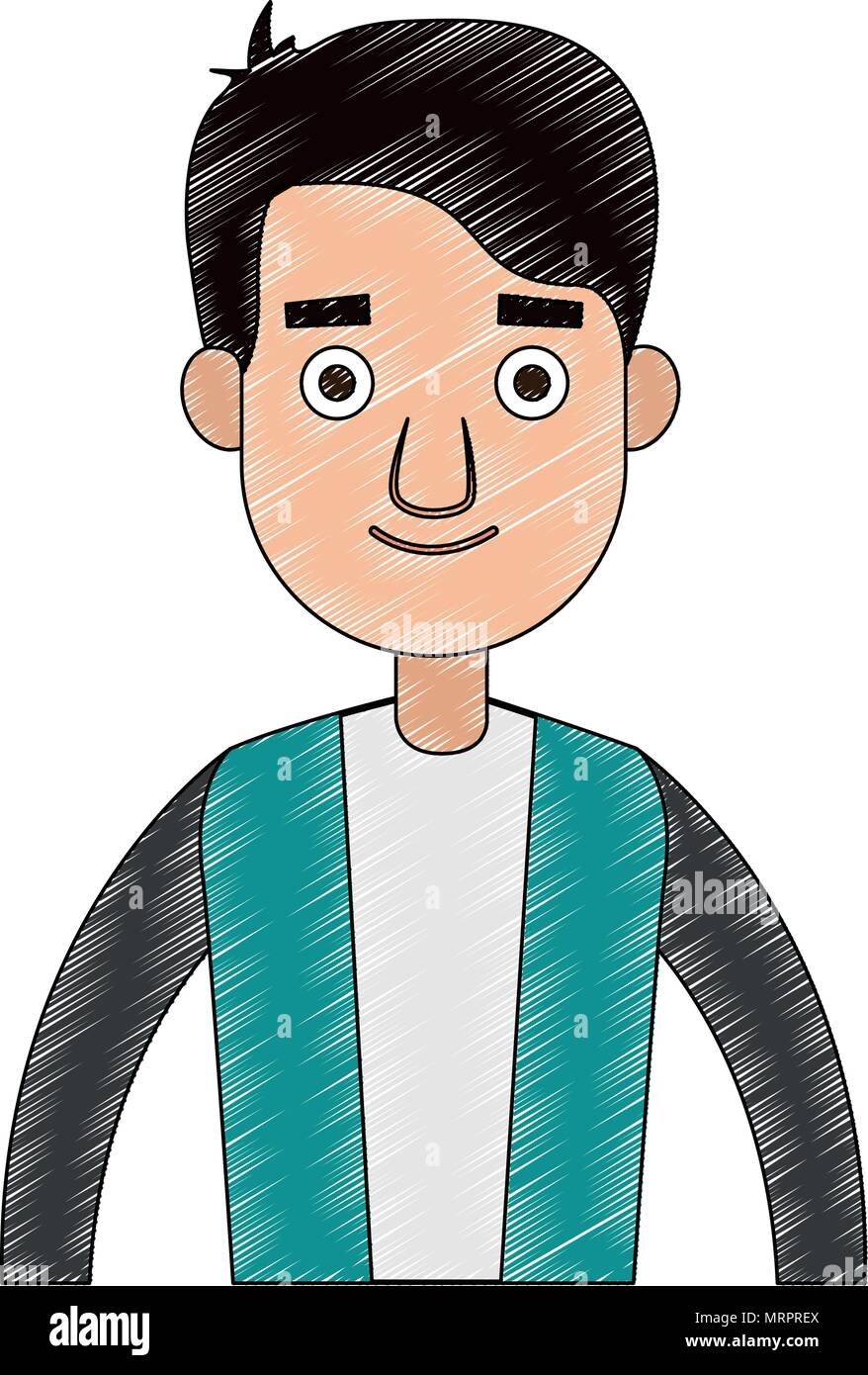 Young man cartoon scribble Stock Vector Image & Art - Alamy