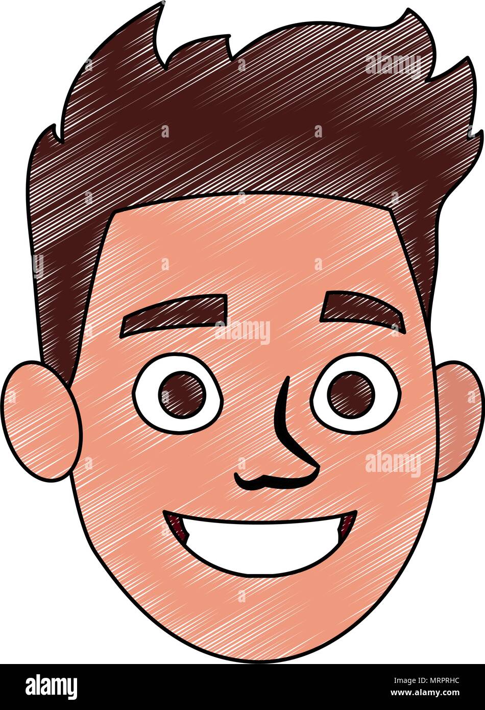 Young man face scribble Stock Vector Image & Art - Alamy
