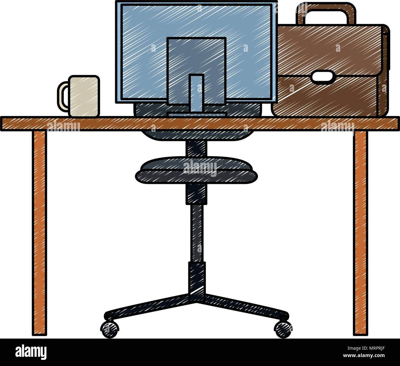 Office elements concept scribble Stock Vector Image & Art - Alamy