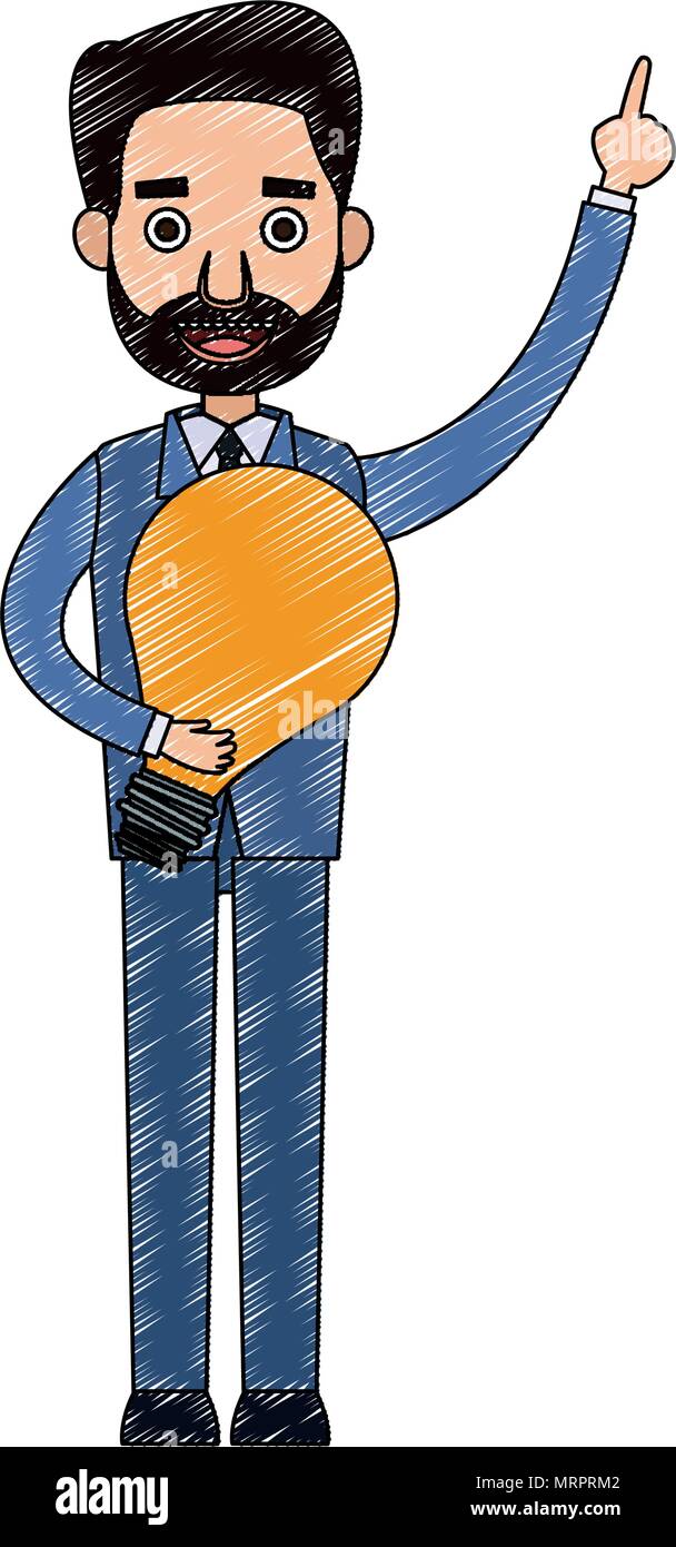 Scribble bulb cartoon Stock Vector Images - Alamy