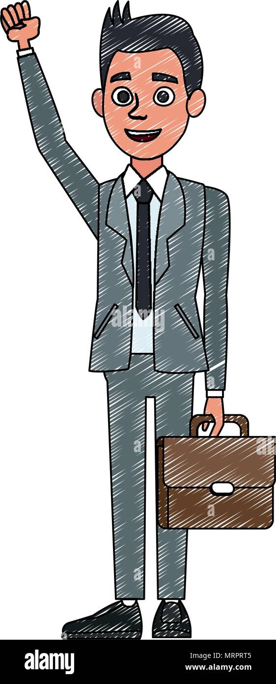 Executive businessman cartoon scribble Stock Vector Image & Art - Alamy