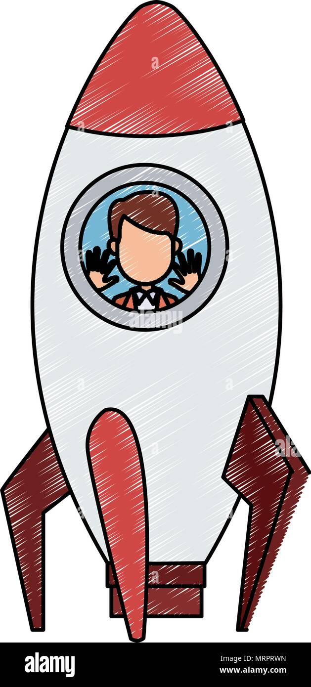 Business man inside rocket hi-res stock photography and images - Alamy