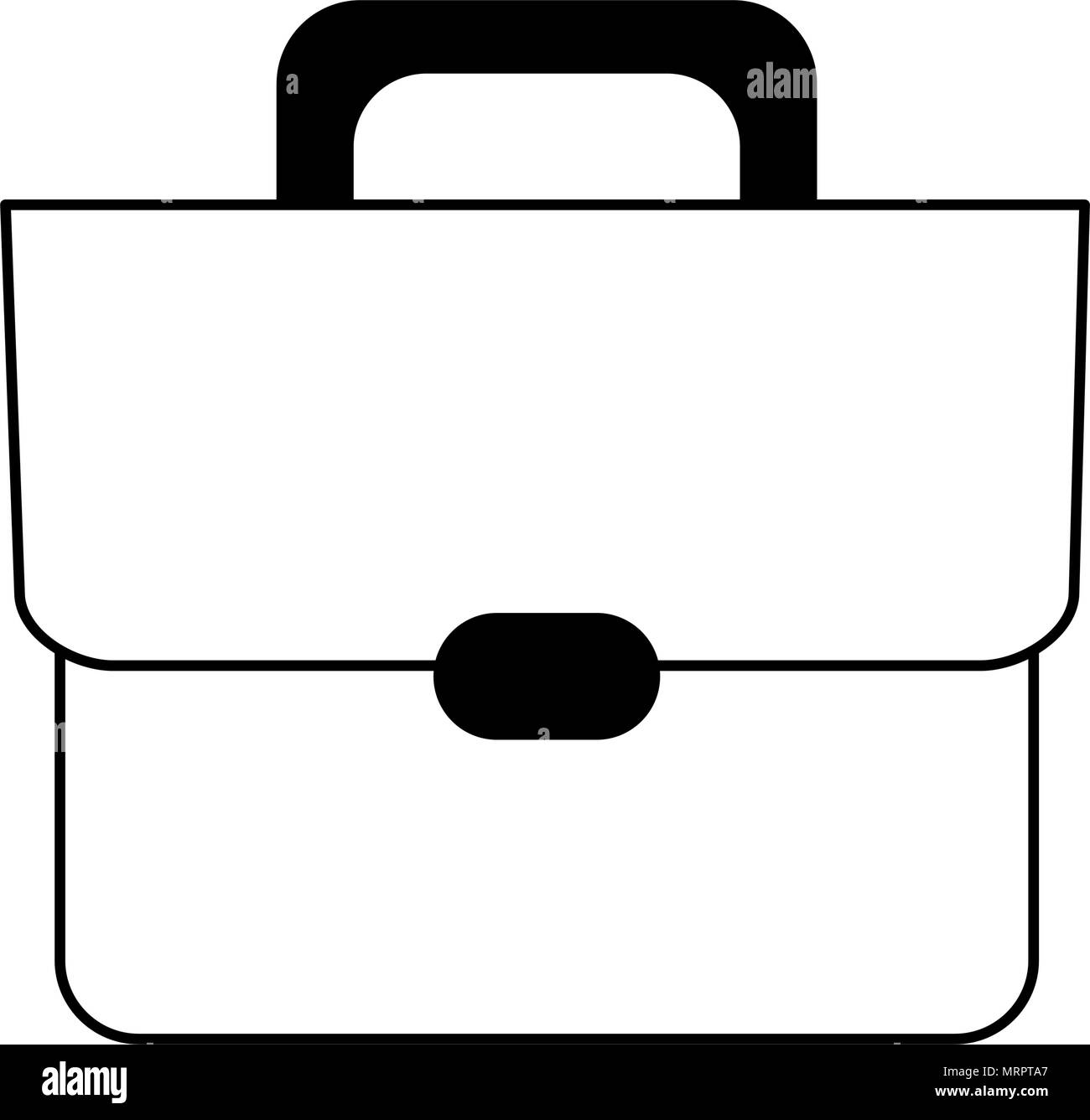 Business briefcase symbol in black and white Stock Vector Image & Art ...