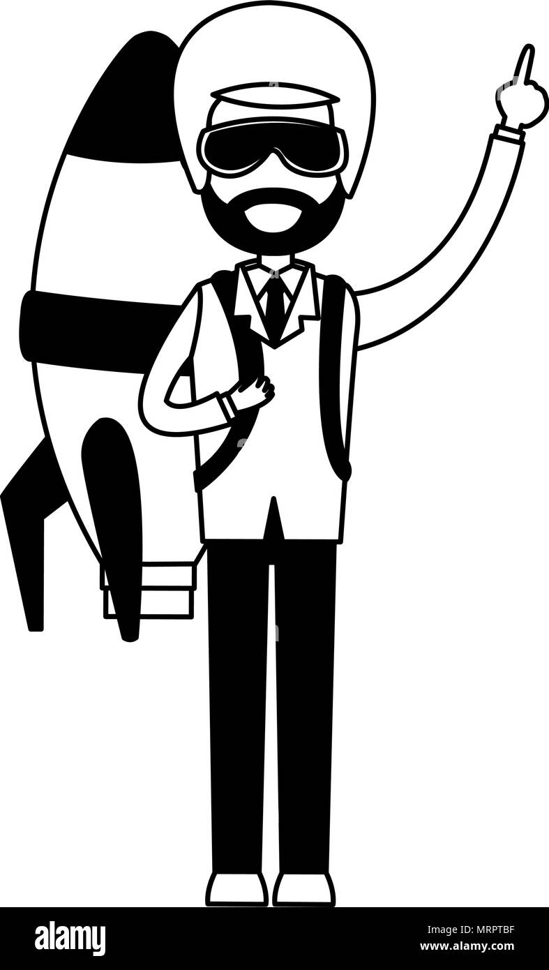 Rocket businessman Black and White Stock Photos & Images - Alamy