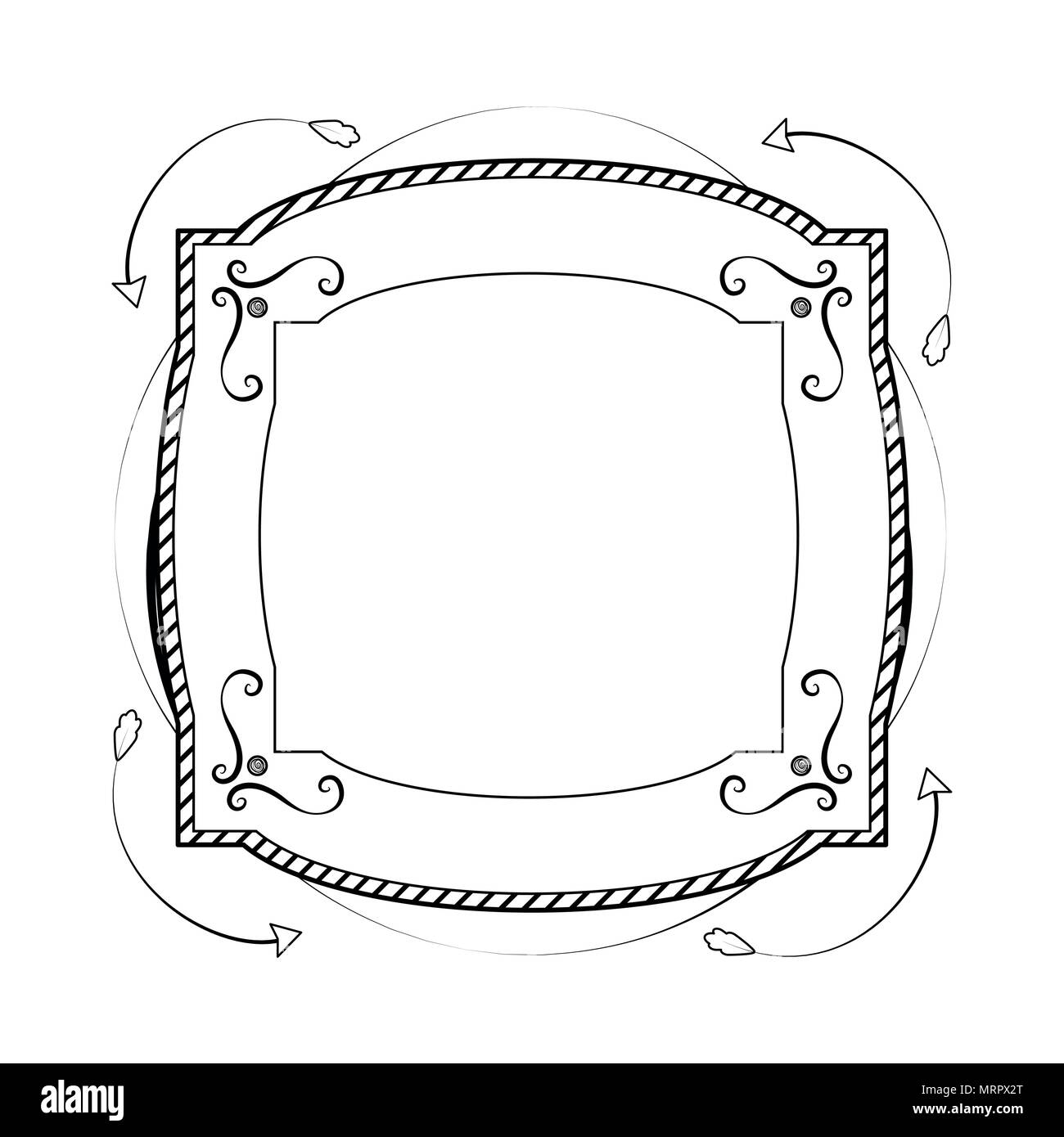 Drawn Frame Pencil Sketch High Resolution Stock Photography and Images ...
