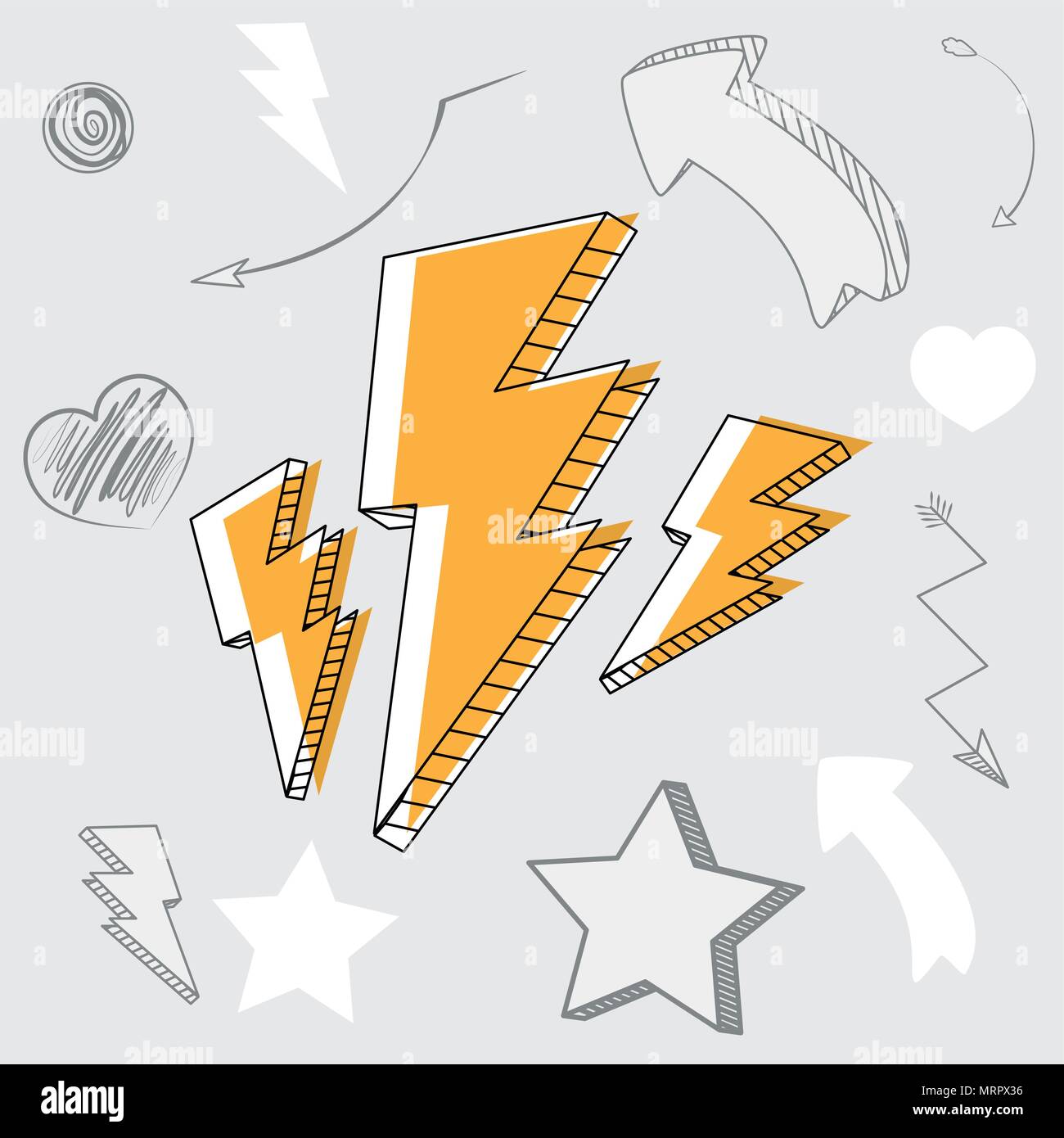 Hand draw elements cartoons Stock Vector Image & Art - Alamy