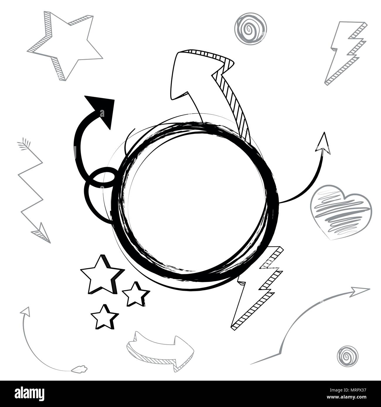 Hand draw elements cartoons Stock Vector Image & Art - Alamy