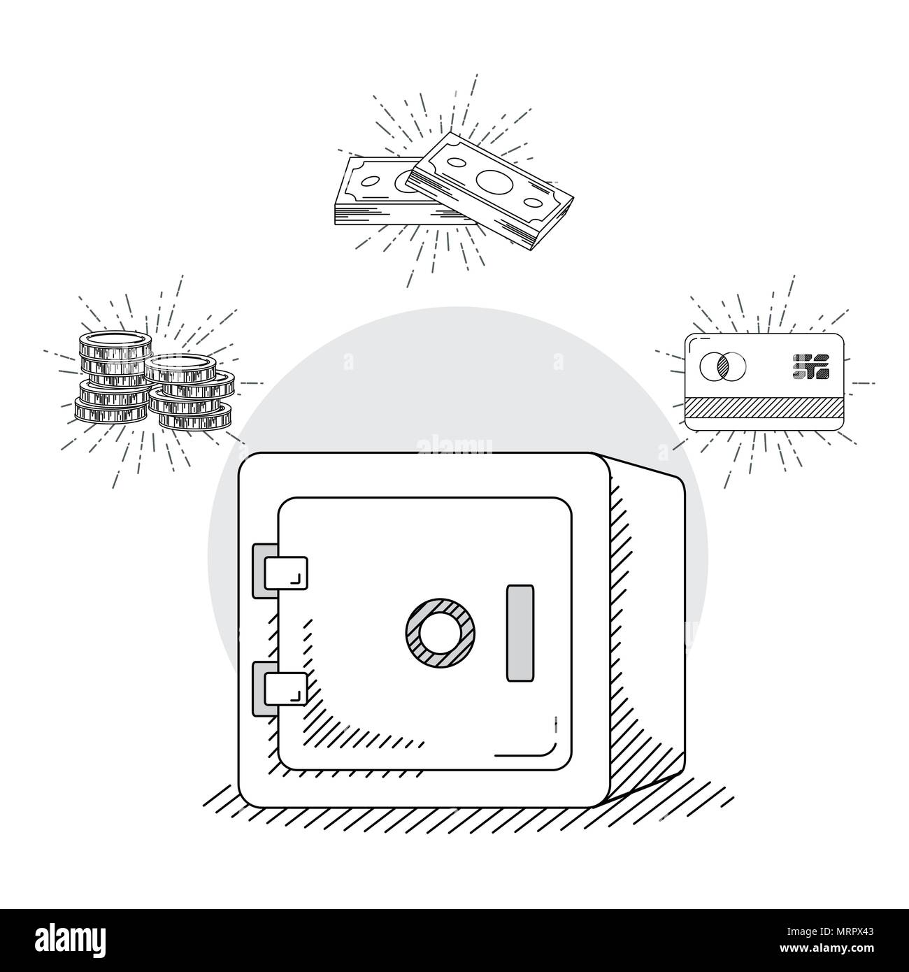 Hand draw money and business cartoons Stock Vector Image & Art - Alamy