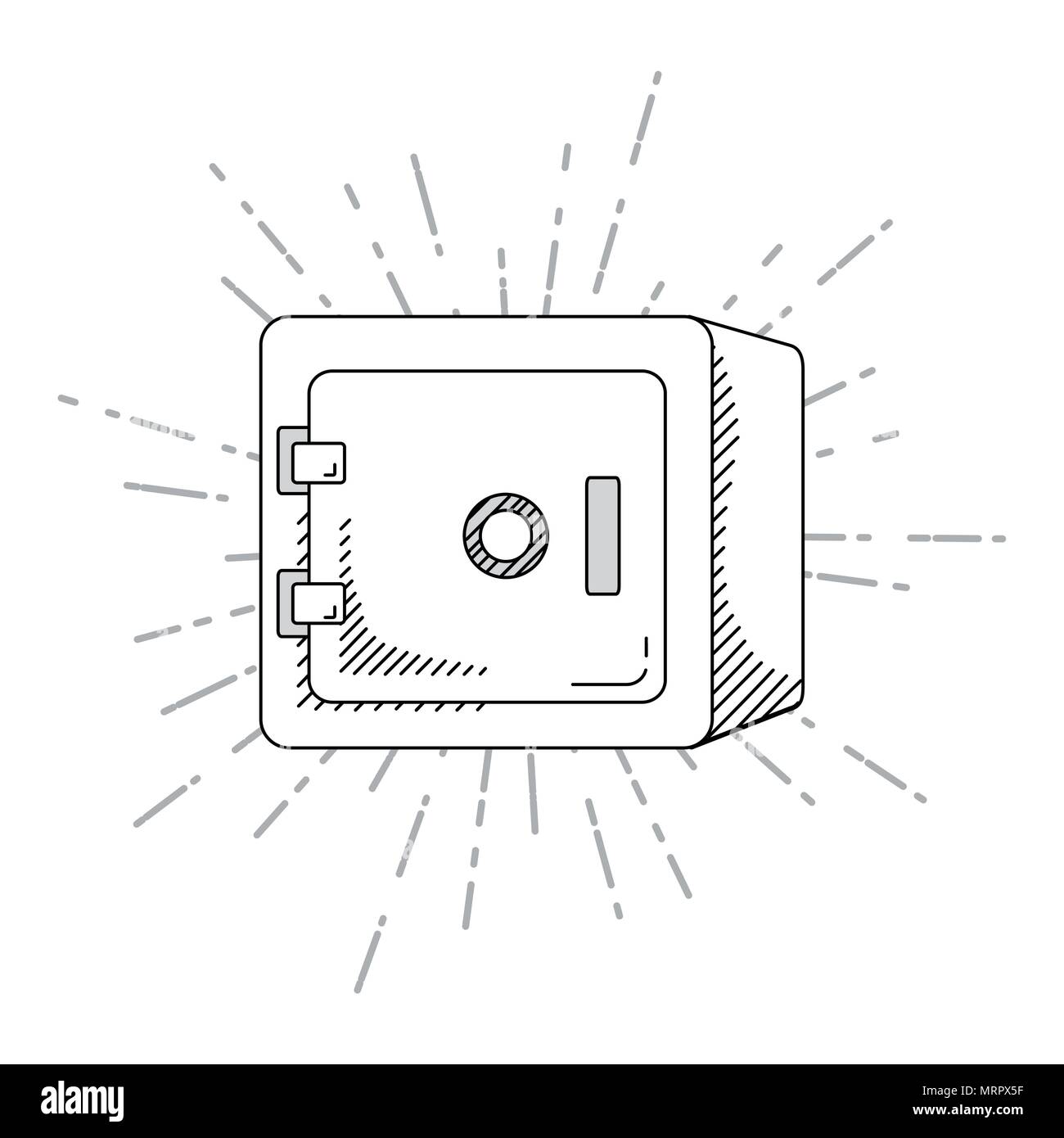 Hand draw strongbox cartoon Stock Vector Image & Art - Alamy