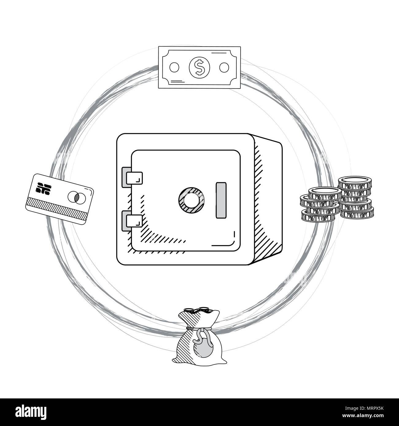 Hand draw money and business cartoons Stock Vector Image & Art - Alamy