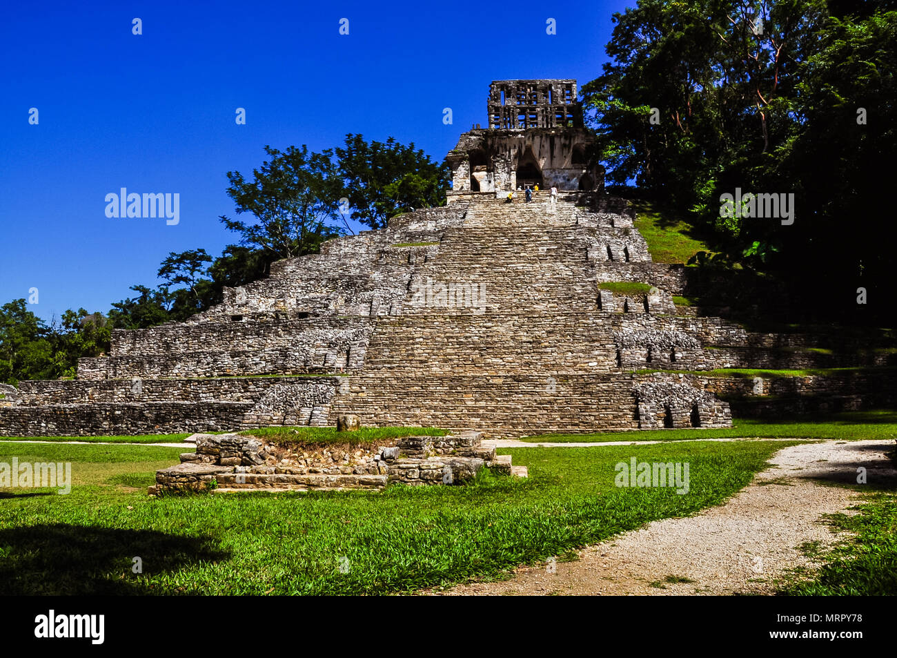 Temple of the Cross - Palenque, Chiapas, Mexico Stock Photo - Alamy