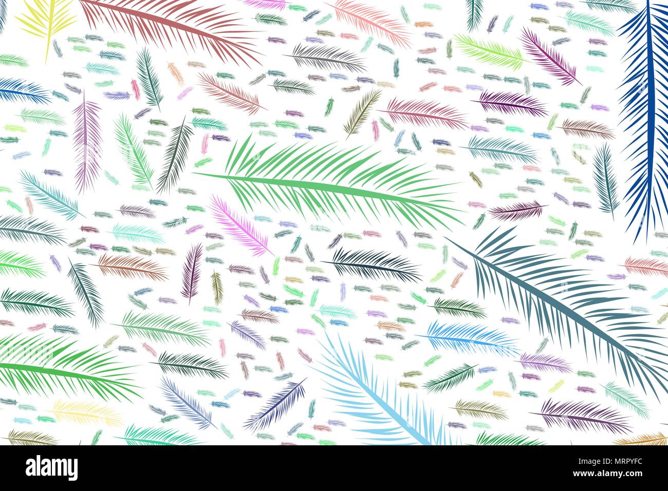 Abstract feather illustrations background. Cartoon style vector graphic ...