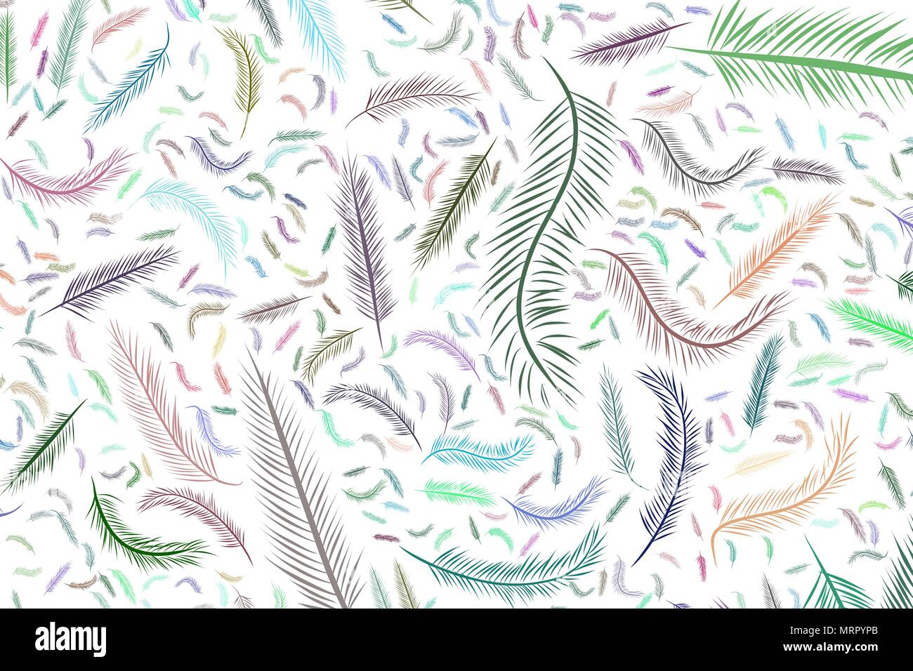 Abstract illustrations of feather, conceptual. Good for design ...