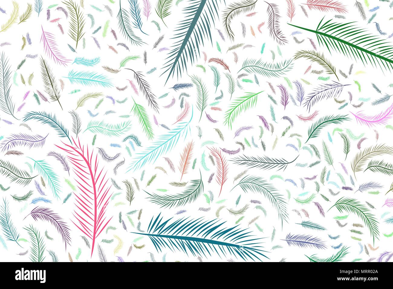 Abstract feather illustrations background. Cartoon style vector graphic ...