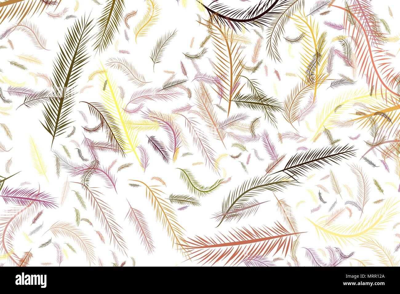 The feather illustrations background abstract, hand drawn. Cartoon ...