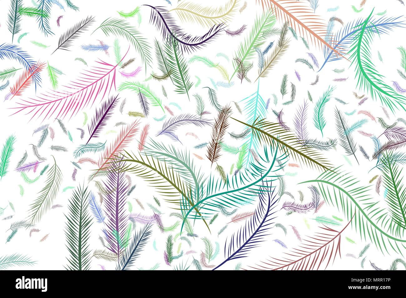 Abstract feather illustrations background. Cartoon style vector graphic ...