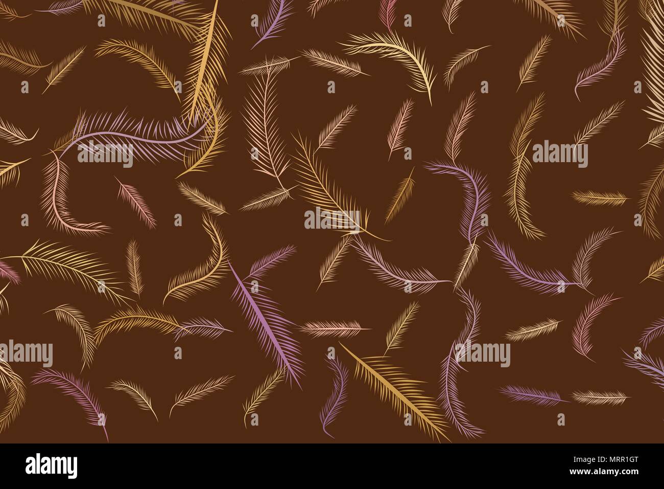 The feather illustrations background abstract, hand drawn. Cartoon ...