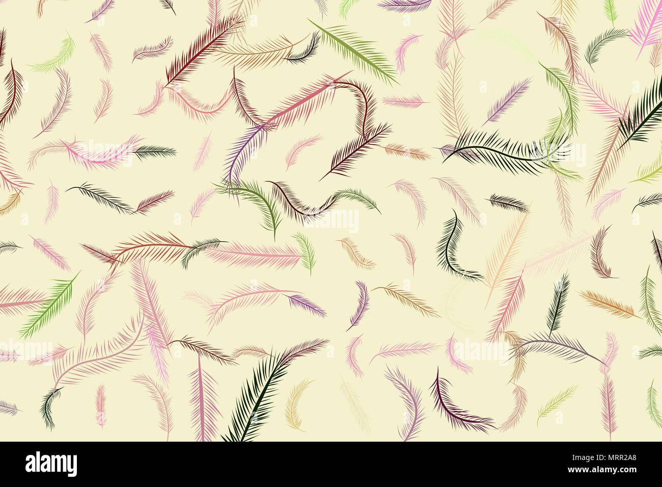Abstract feather illustrations background. Cartoon style vector graphic ...
