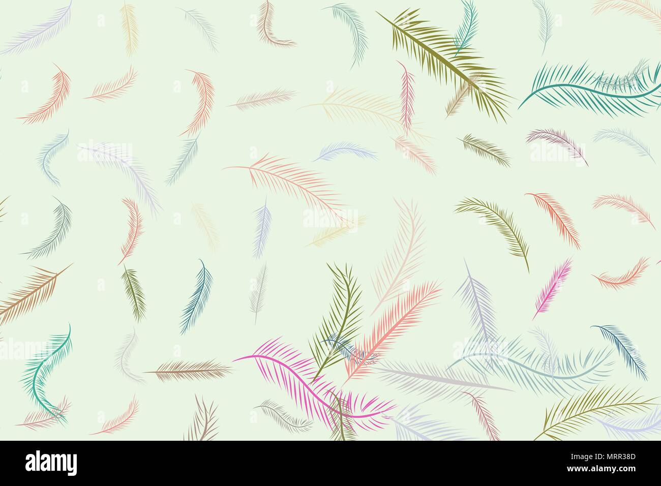 Abstract feather illustrations background. Cartoon style vector graphic ...