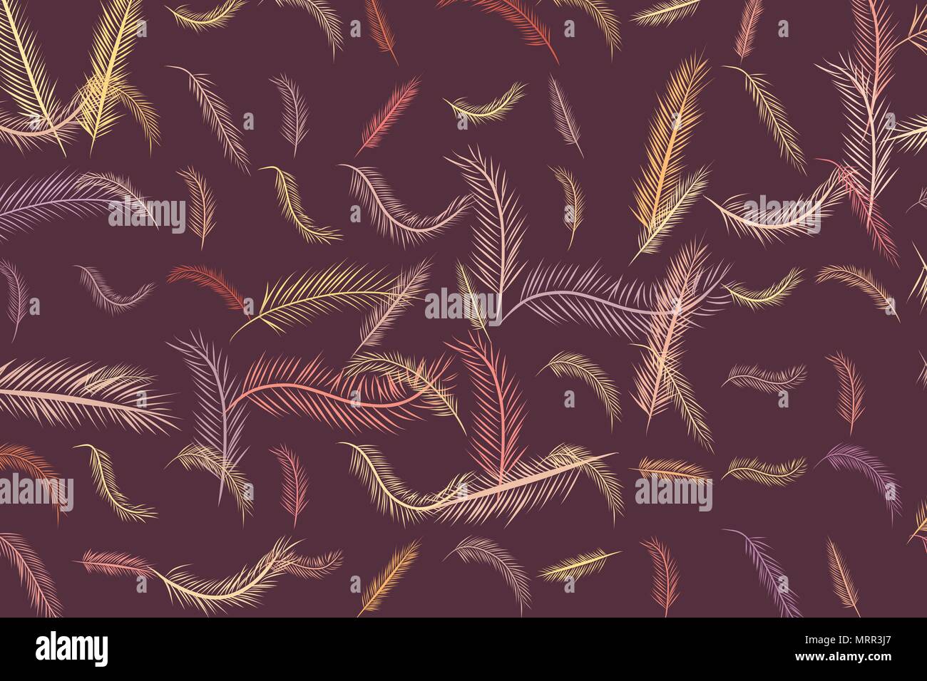 The feather illustrations background abstract, hand drawn. Cartoon ...