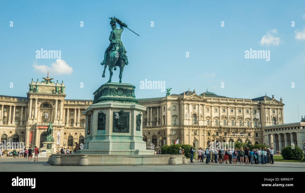 Hofburg Imperial Palace & the Archduke Charles of Austria Bronze Horse ...