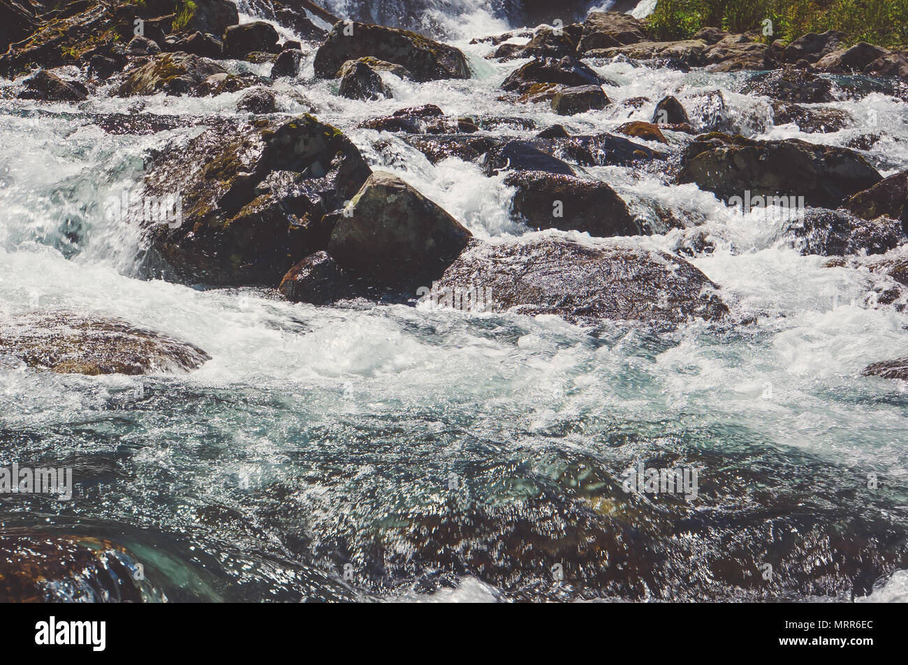 Water flow over rocks hi-res stock photography and images - Alamy