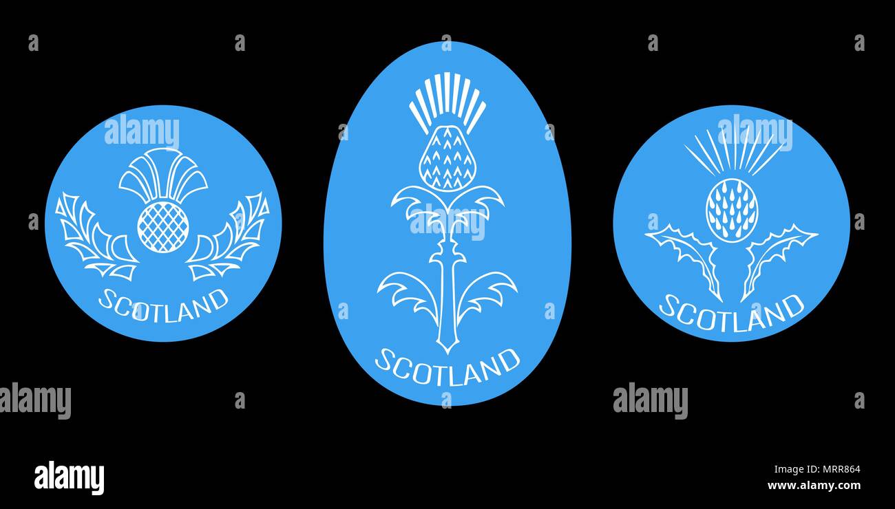 Scottish thistle emblem Stock Vector Images - Alamy