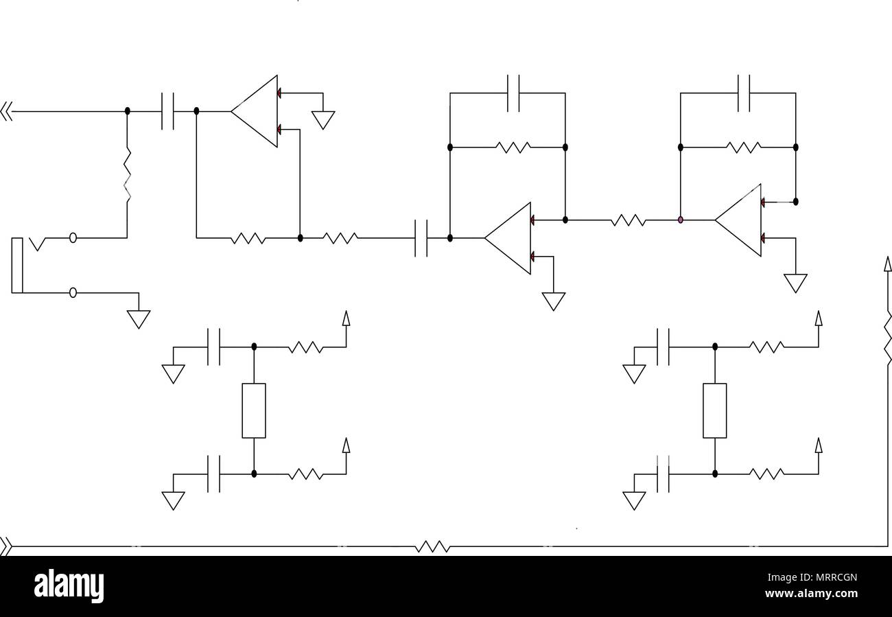 Electric scheme - fantasy technology vector background Stock Vector ...