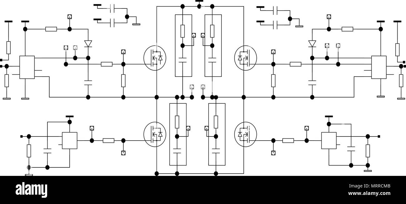 Electric scheme - fantasy technology vector background Stock Vector ...