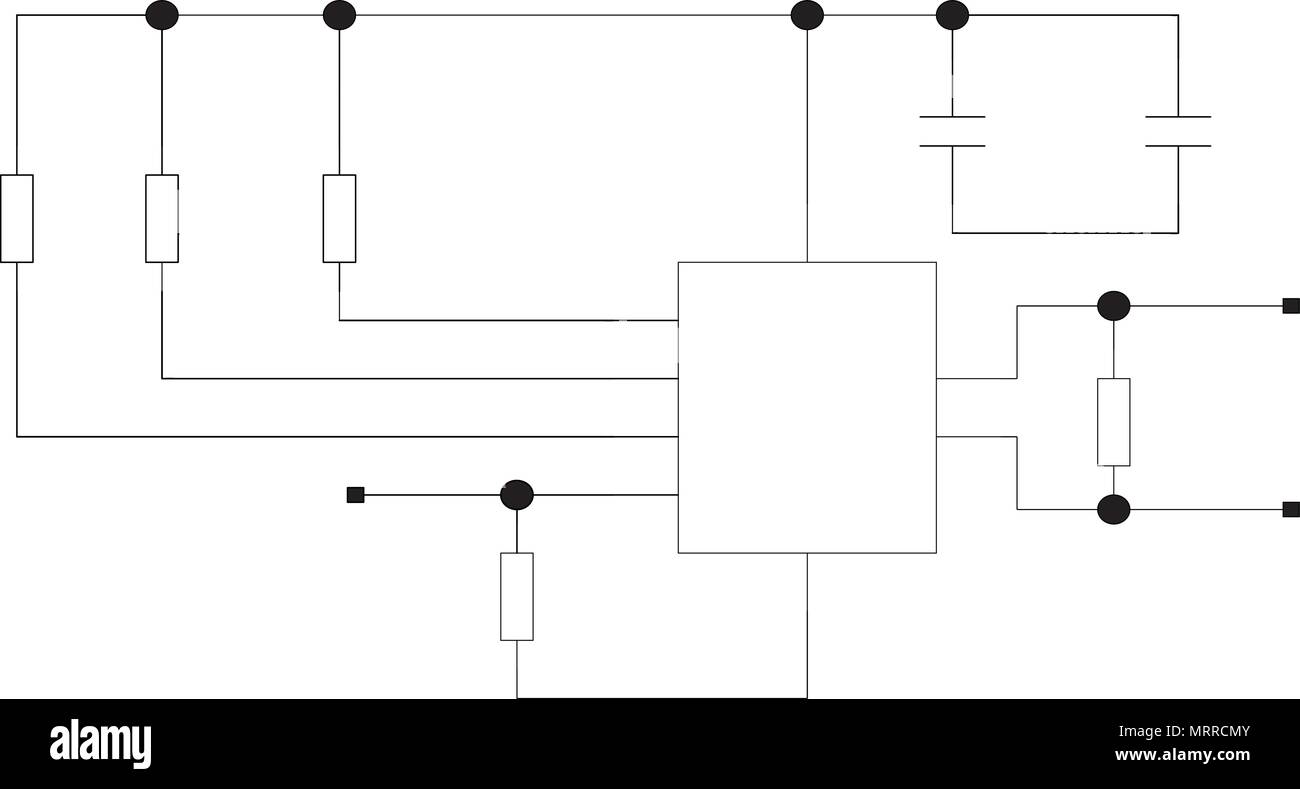 Electric scheme - fantasy technology vector background Stock Vector ...